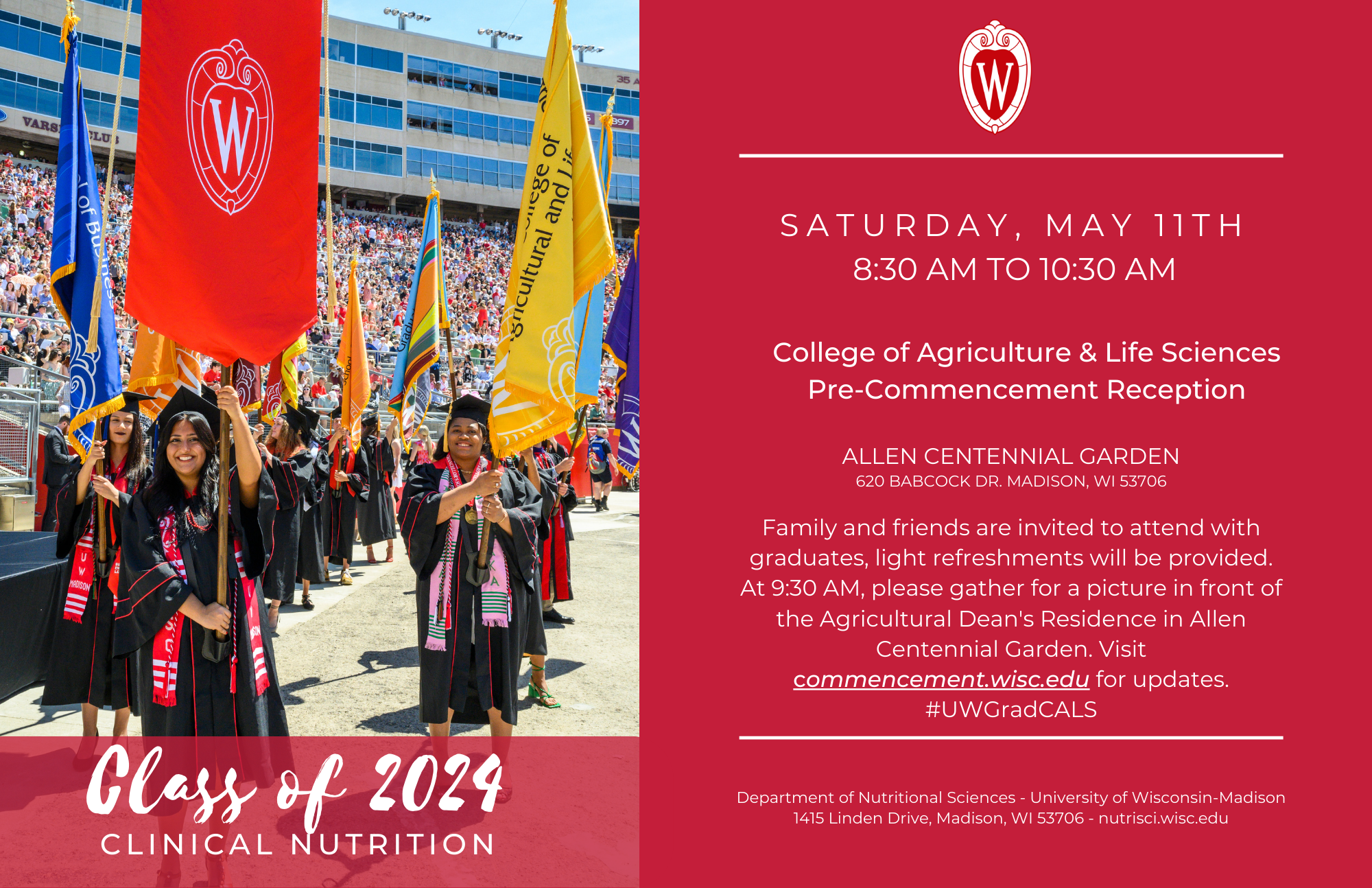 College of Agriculture & Life Sciences Pre-Commencement Reception ...