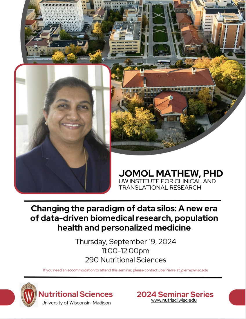 Jomol Mathew Seminar- “Changing the paradigm of data silos: A new era of data-driven biomedical ...